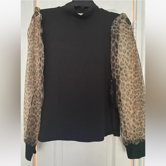 Tops | Cheetah Top With Black | Poshmark